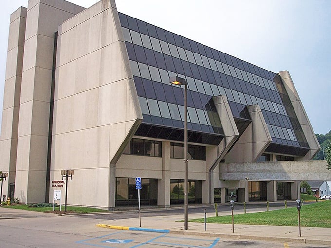 Modernism meets functionality in this municipal building. Not every structure needs Victorian charm when it efficiently houses the services that keep a city running.