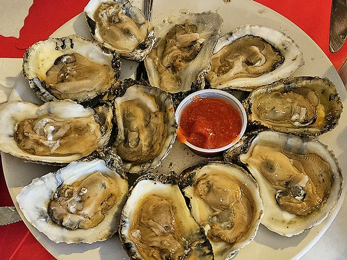 These oysters aren't just served; they're presented&mdash;plump, briny jewels of the Chesapeake that taste like the ocean's finest morning dew.