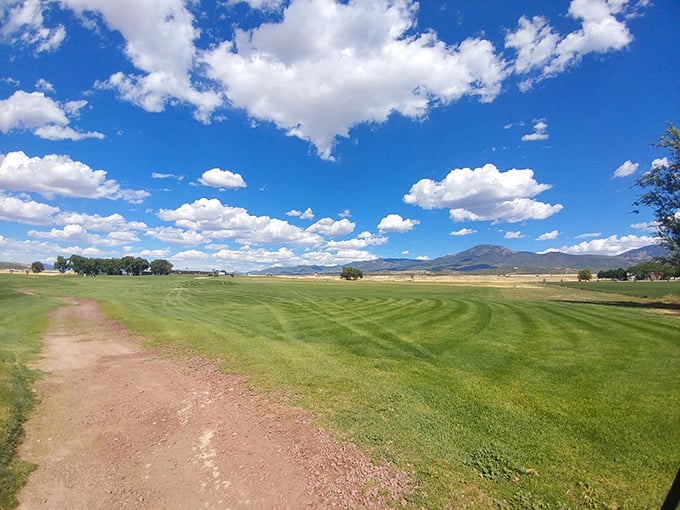 Under skies so vast they make your problems feel tiny, Fillmore's landscape stretches toward mountains that look painted by Bob Ross himself.