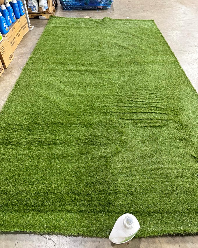 Roll out the green carpet! This artificial turf could transform your patio or become the world's most forgiving putting green&mdash;all without watering.