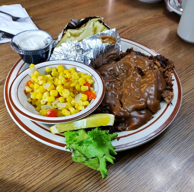 This pot roast doesn't need fancy plating to impress&mdash;just tender meat, rich gravy, and vegetables that taste like someone's grandma made them.