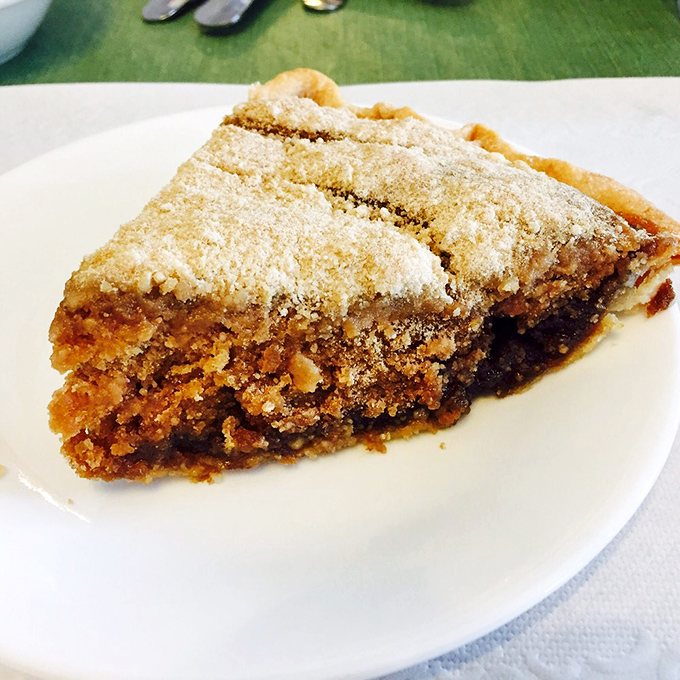 Shoo fly pie that doesn't just attract flies&mdash;it attracts food pilgrims from counties away. Molasses magic in every dense, sweet bite.