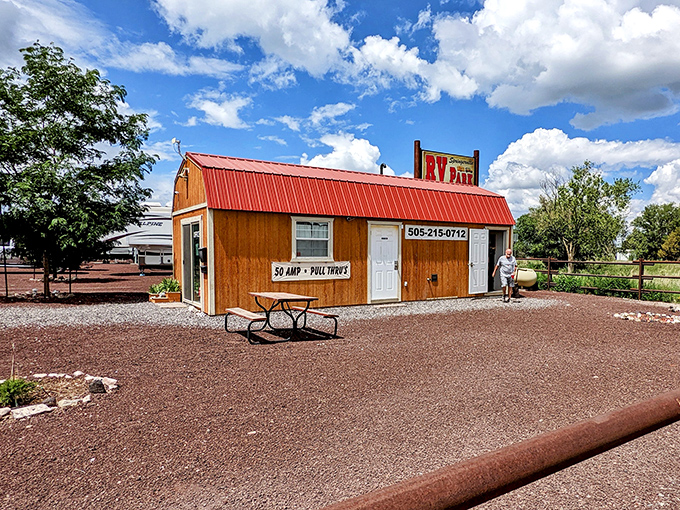 This charming RV Park office promises adventure with a side of comfort&mdash;proving you don't need five stars when you've got millions overhead.