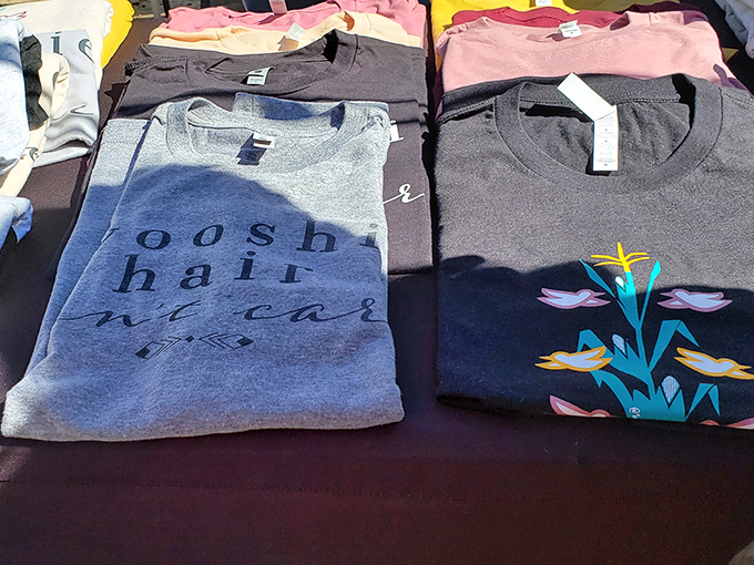 Graphic tees with Southwestern flair await their new owners—because your wardrobe needs more desert vibes.