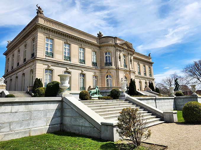 The Elms proves that "summer cottage" meant something entirely different to the super-rich. This French-inspired chateau makes Downton Abbey look like a starter home.