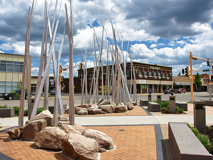 The Hansen Arts Park brings a touch of modern sculpture to prairie life&mdash;like finding an art gallery where you least expect it.