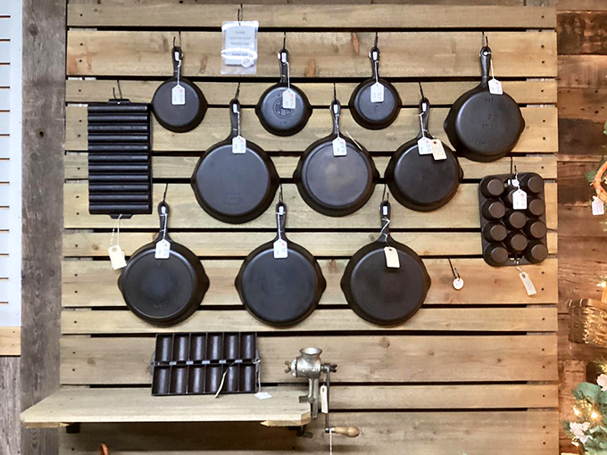 Cast iron heaven! These seasoned beauties have outlived countless non-stick pans and will probably survive the apocalypse. Grandma would approve.