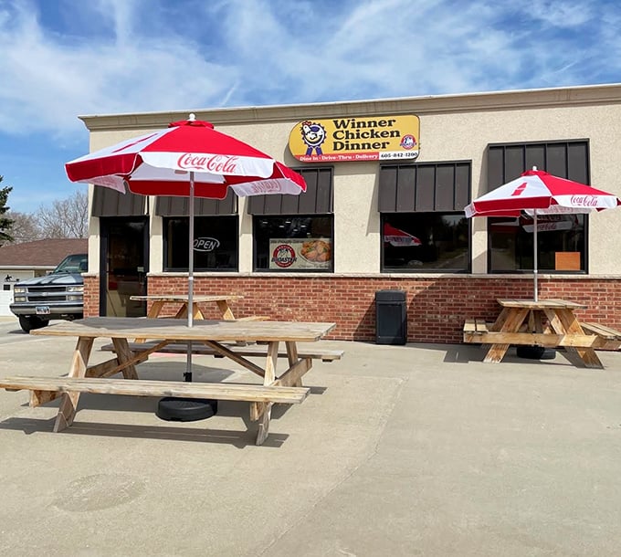 Winner Chicken Dinner isn't trying to reinvent comfort food&mdash;they're just perfecting it. Those red Coca-Cola umbrellas promise a slice of Americana with your meal.