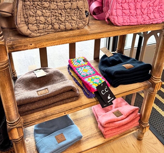 Cozy corner alert! These C.C beanies and colorful accessories prove style and warmth aren't mutually exclusive in Pennsylvania winters.