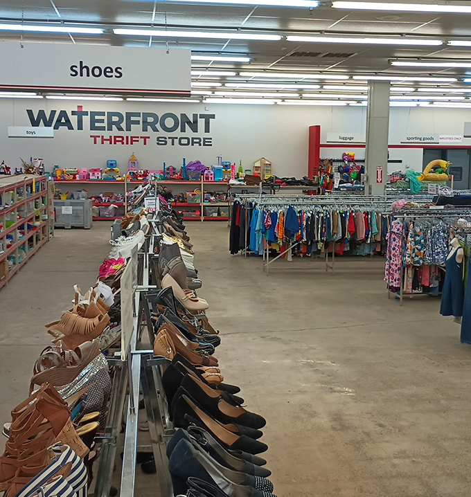 A shoe lover's paradise where your next favorite pair waits patiently among racks of colorful possibilities.