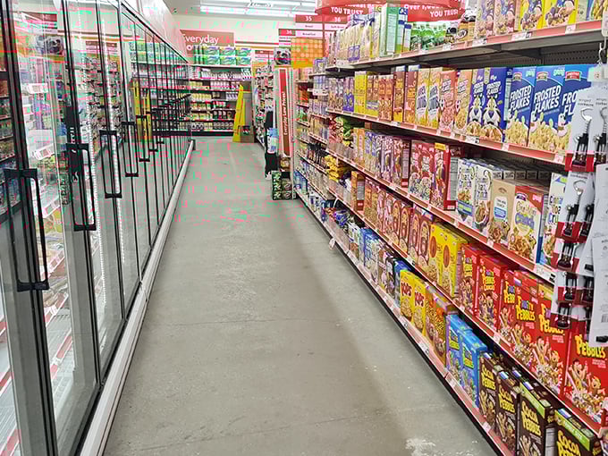 Breakfast of champions, desert-style. The cereal aisle offers a rainbow of options that would make Las Vegas buffets jealous of the selection.
