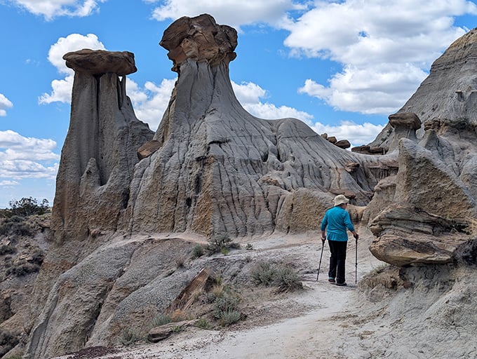 Scale and perspective take on new meaning when you're dwarfed by these towering hoodoos. Even the most seasoned hikers pause in wonder here.