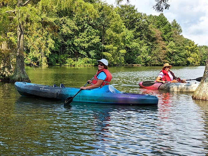 Paddling through the cypress knees is like navigating nature's obstacle course&mdash;except instead of mud and barbed wire, you get serenity and bird songs.