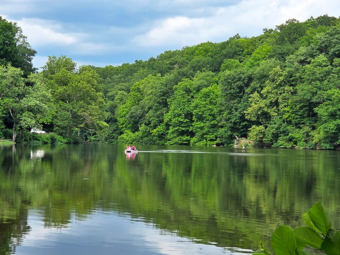 Mill Creek Park's serene lake offers free therapy sessions, no insurance copay required for this peaceful escape.