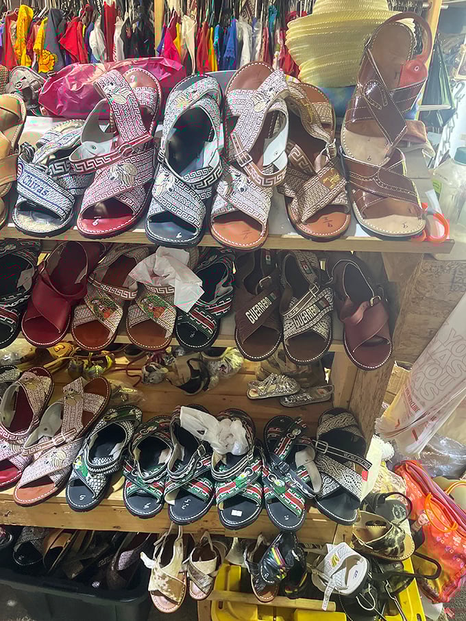 These aren't just sandals&mdash;they're wearable art with intricate patterns that bring global style to North Carolina feet.