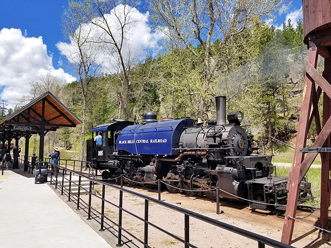 The Black Hills Central Railroad's vintage steam locomotive &ndash; where history puffs and chugs its way through breathtaking scenery.