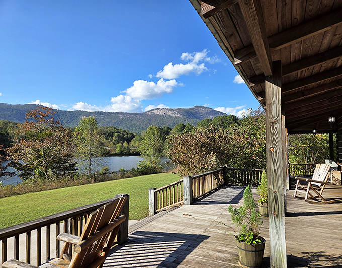 Morning coffee tastes infinitely better when your porch overlooks a lake that looks like it belongs on a postcard.