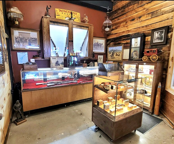 The Winchester display reminds us that Wyoming's frontier history runs parallel to its automotive one &ndash; both built on American ingenuity and grit.