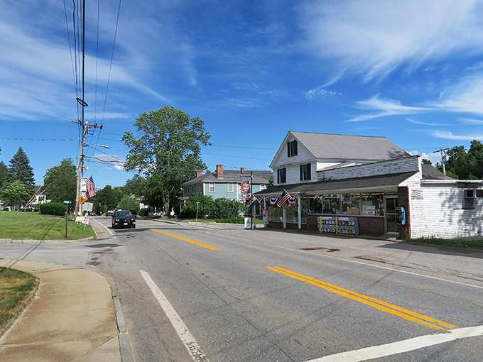 Ashby's main street flies the flag proudly &ndash; small-town America with a colorful architectural palette.