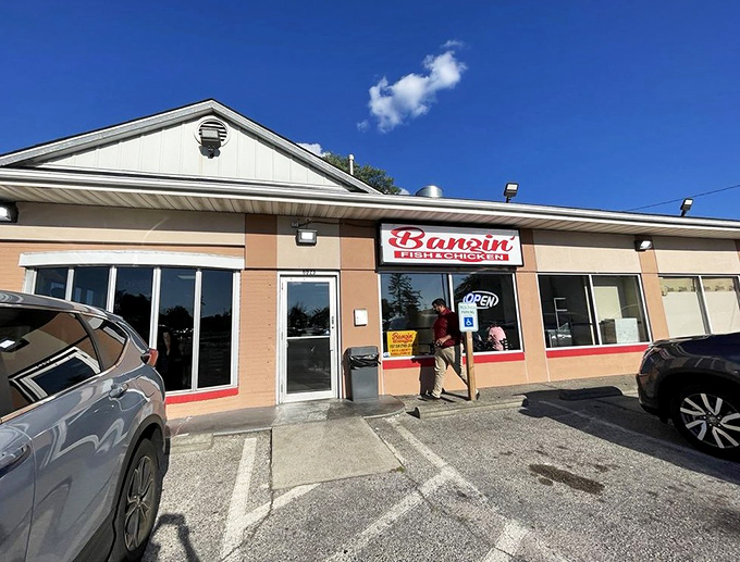 Don't let the modest exterior fool you - behind those windows lies some seriously impressive fried chicken.