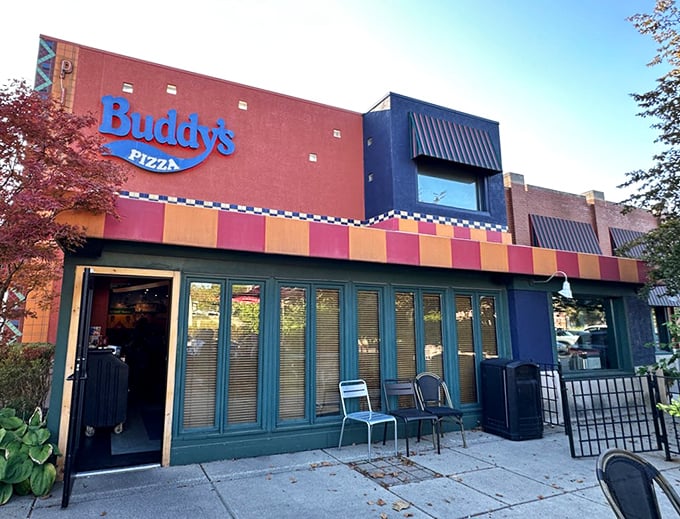 Buddy's Pizza House lights up the night like Vegas, but the real jackpot is what comes out of those ovens.