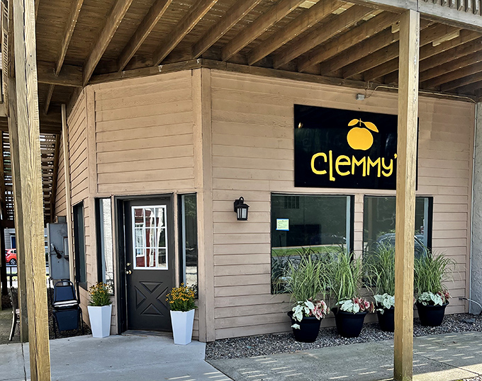 Clemmy's rustic wooden exterior hides a seafood paradise inside – proof that sometimes the best treasures come in unassuming packages.