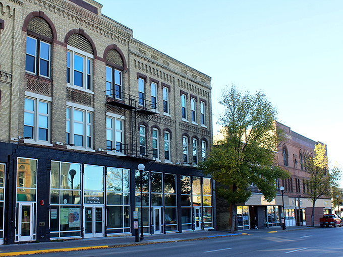 Crookston's inviting downtown features beautiful brick buildings and wide sidewalks, perfect for budget-conscious seniors who enjoy daily strolls.