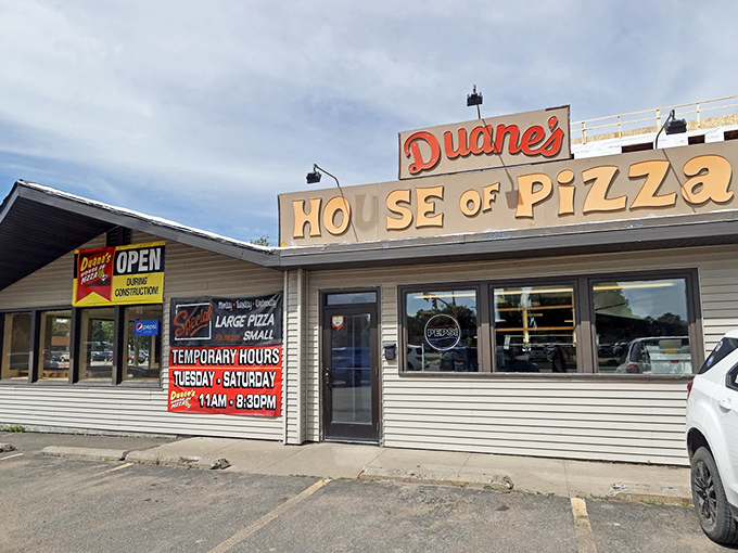 Duane's House of Pizza - where that vintage sign has been guiding hungry Fargo folks to pizza bliss for generations.