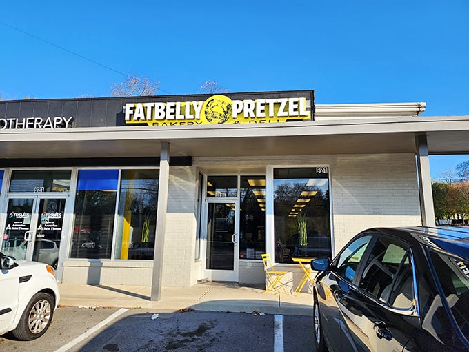 Fat Belly Pretzel's storefront promises a carb-lover's dream &ndash; where pretzel meets sandwich in a match made in Tennessee heaven.