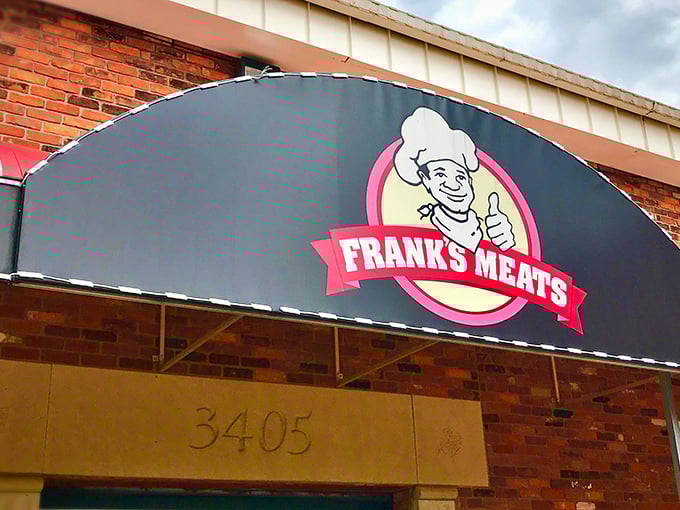 Frank's cheerful chef logo promises what's inside&mdash;sandwiches that make you wonder why you ever ate anywhere else.