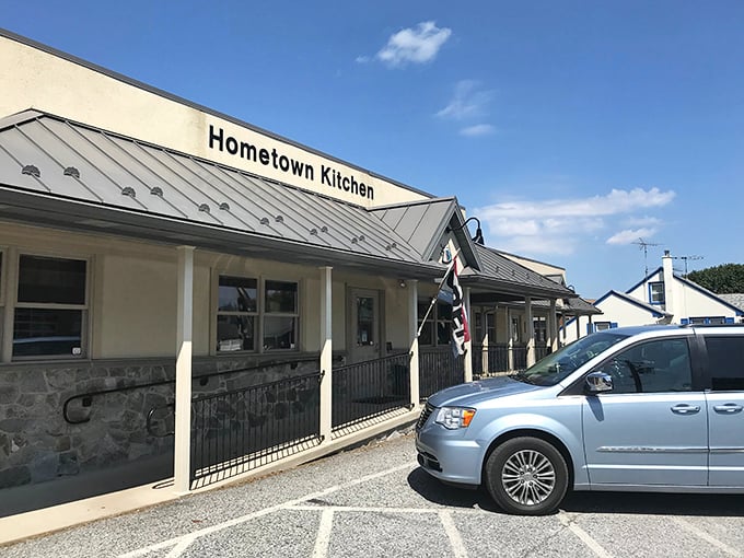 Hometown Kitchen's modest storefront proves that great comfort food doesn't need flashy signs, just satisfied customers spreading the word.