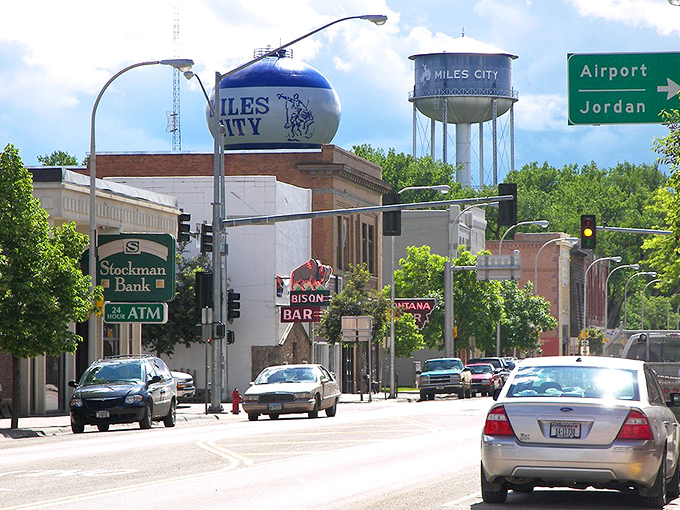 That iconic water tower stands tall like a beacon, welcoming folks to a place where housing dreams actually come true.