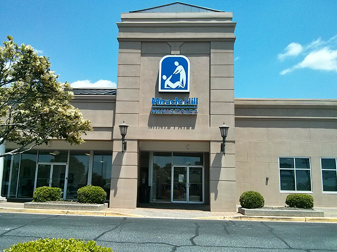 Miracle Hill's impressive façade hints at the wonderland of thrifty treasures hiding inside this Greenville gem.