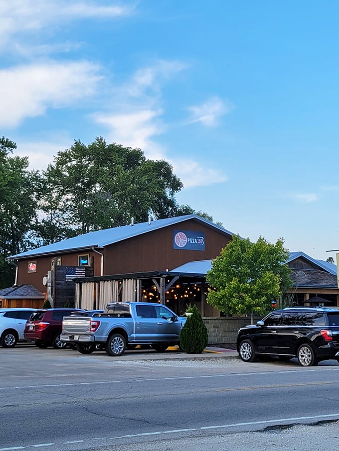 Pizza 150 proves great pizza doesn't need fancy digs. This humble building houses some serious pizza magic.