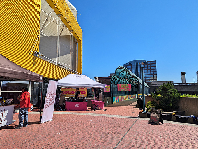 Tacoma's urban market brings the treasure hunt downtown, where vintage finds get a second life against a city backdrop.