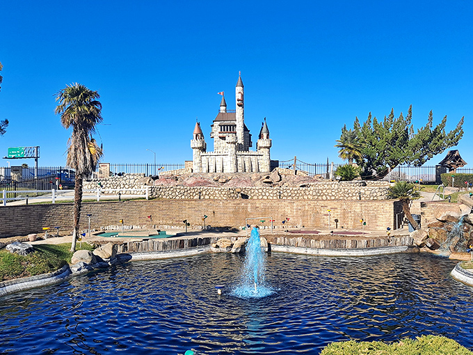 Victorville's whimsical castle fountain offers a splash of fantasy in the High Desert &ndash; unexpected magic on a budget-friendly day out.