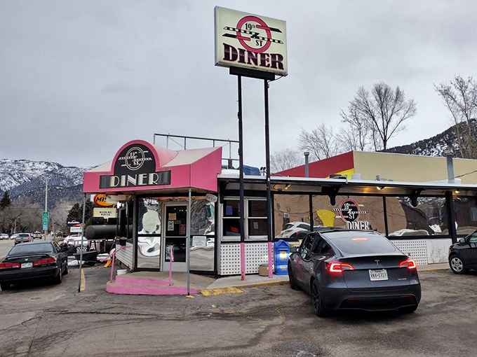 Mountains in the background, classic diner in the foreground—this is Colorado breakfast with a view that can't be beat.