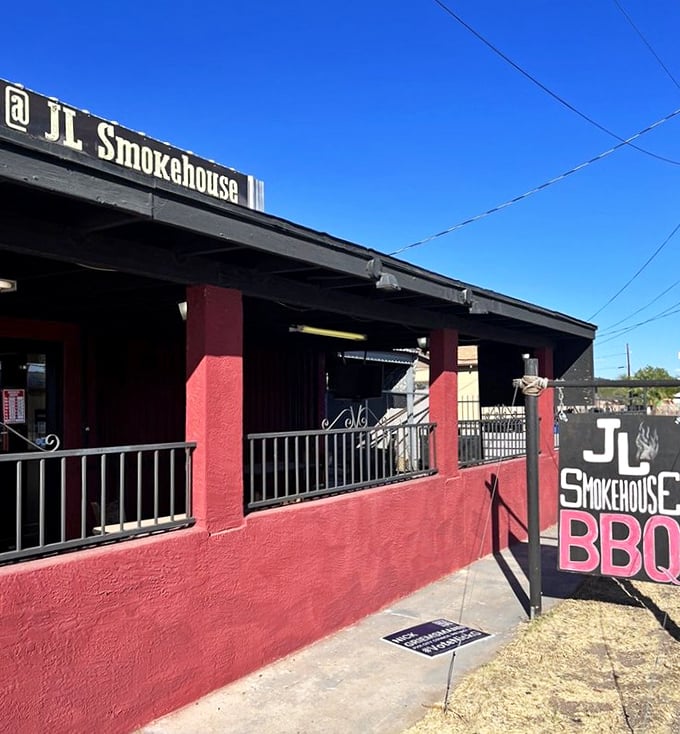 BBQ truth in a simple package. The red exterior hints at the fiery flavor magic happening inside.