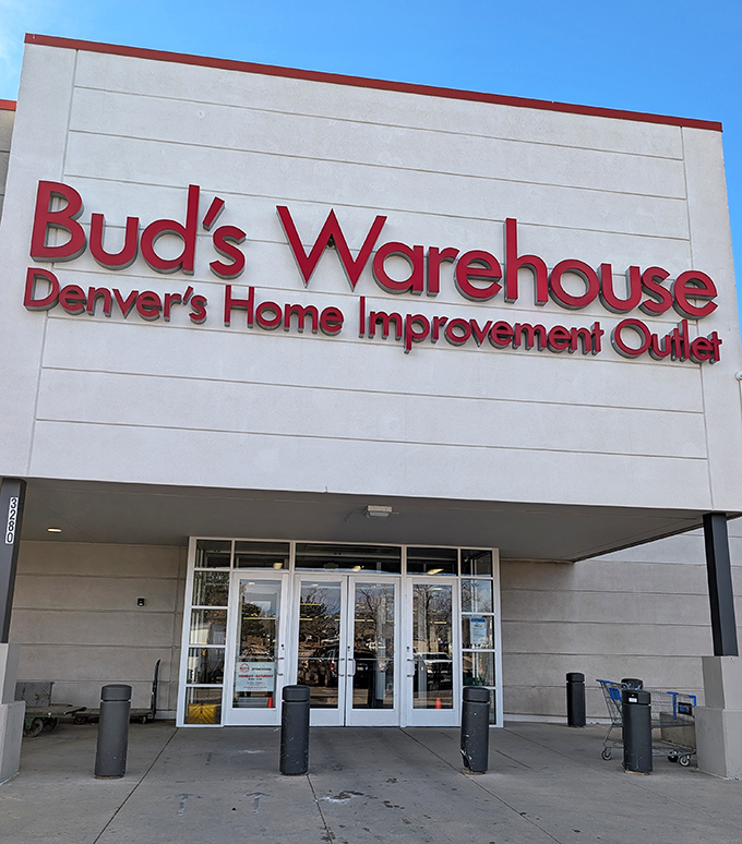 That industrial exterior hides enough home goods to make even the most seasoned decorator dizzy.