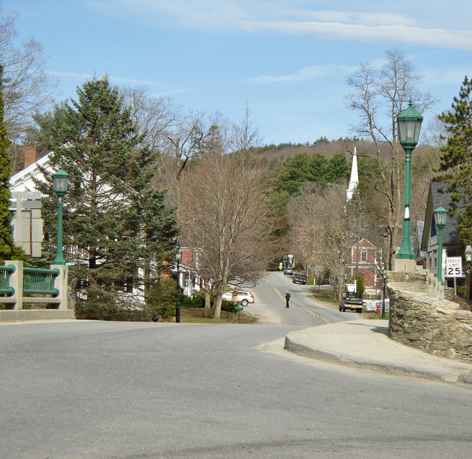 Welcome to a picture-perfect Vermont village, where winding roads lead to historic charm and peaceful rolling hills.