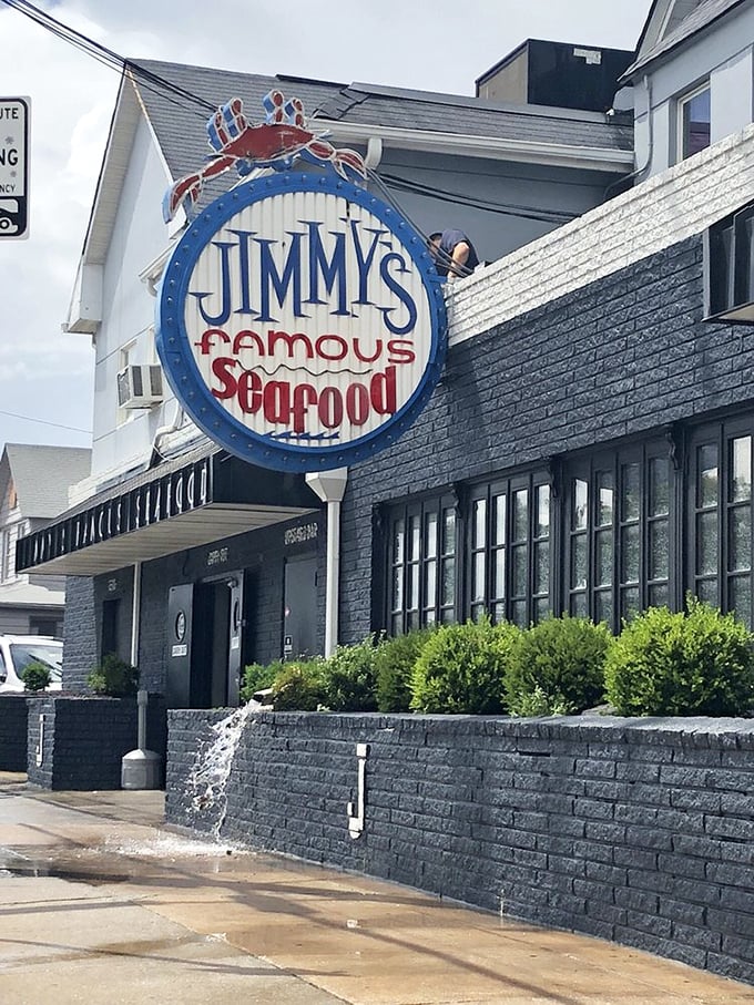 That classic seafood joint exterior promises the kind of crab cakes that make grown adults weep with joy.