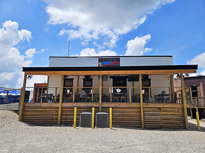 Simple pleasures done right! Ouachita's unassuming exterior hides a BBQ paradise where the porch might be as memorable as the perfectly smoked meats.