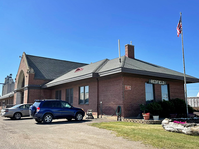 Redfield's historic train depot stands as a reminder that sometimes the best destinations are the ones that don't cost a fortune.