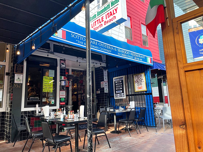 Sotto Mare keeps it real with sidewalk seating and old-school charm. The kind of place where cioppino comes with a side of neighborhood stories.