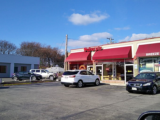 A Milwaukee sandwich institution with no time for frills. That red awning has been guiding hungry folks for generations.