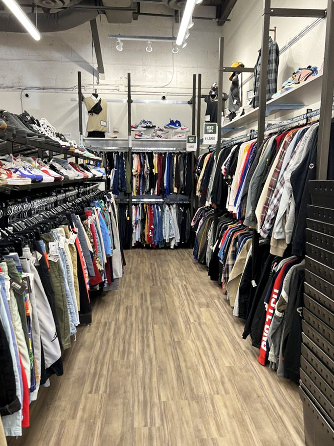 Fashion forward without the sticker shock! Uptown Cheapskate's organized racks make finding your next style statement effortless.