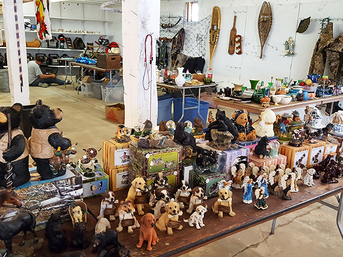 Treasure hunter's paradise! Inside Wadena's market, figurines and forgotten toys create a museum of Americana where every item tells a story.