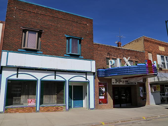 Timeless storefronts and charming buildings make this downtown feel like a scene from a heartwarming movie.