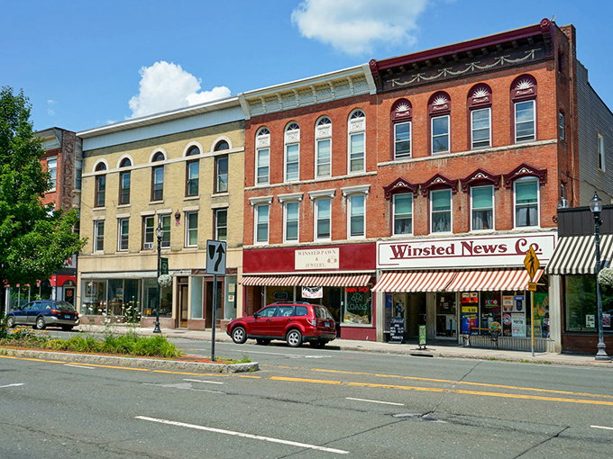 Winsted's main street businesses—including that iconic news company—have been serving locals on foot since long before "walkability" became a real estate buzzword.