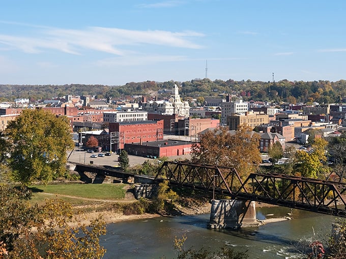 The red brick beauty of downtown Zanesville offers a visual feast of architectural details from a more ornate era.